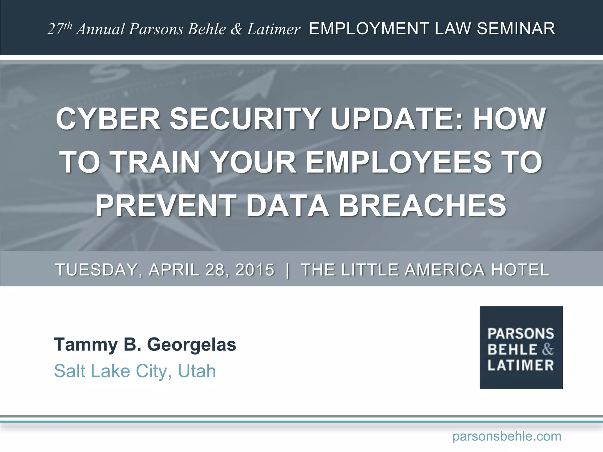 Cyber Security Update: How to Train Your Employees to Prevent Data ...