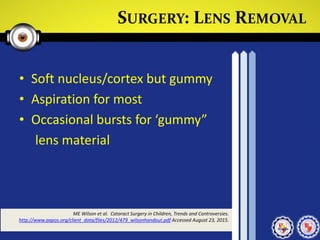 Little Folks, Different Strokes (Pediatric Cataracts: Anesthesia ...