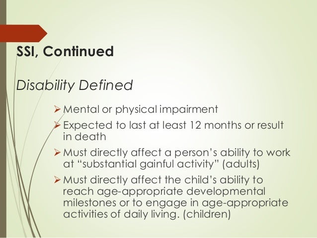 Social Security Disability Insurance (SSDI) and Supplemental Security…