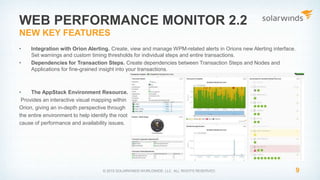 SolarWinds Federal SE Webinar - Technical Update & Demo of New Features (April 2015) | PPT