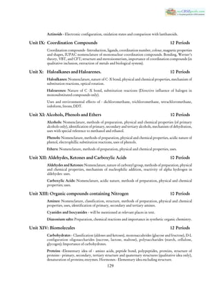 2014-2015 syllabus Class12_chemistry | PDF | Chemistry | Science