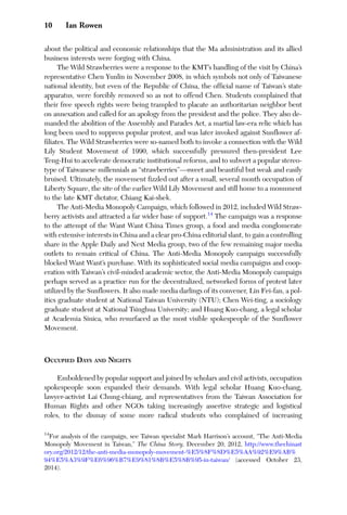 Inside Taiwan’s Sunflower Movement: Twenty-Four Days in a Student ...