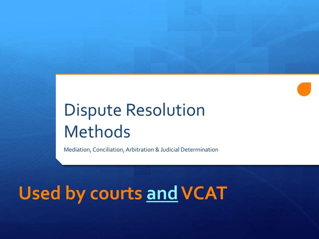 2015 u401 dispute resolution bodies and methods | PPT