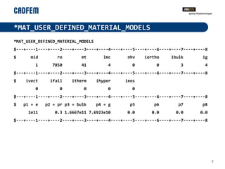 User Defined Materials in LS-DYNA | PPTX