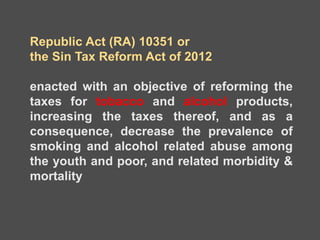 2015 utilization of sin tax | PPTX