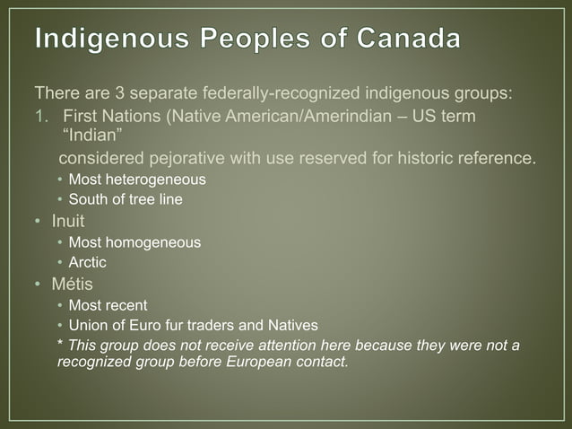 (2015) Indigenous Peoples of Canada (33.0 MB) | PPTX | North America ...