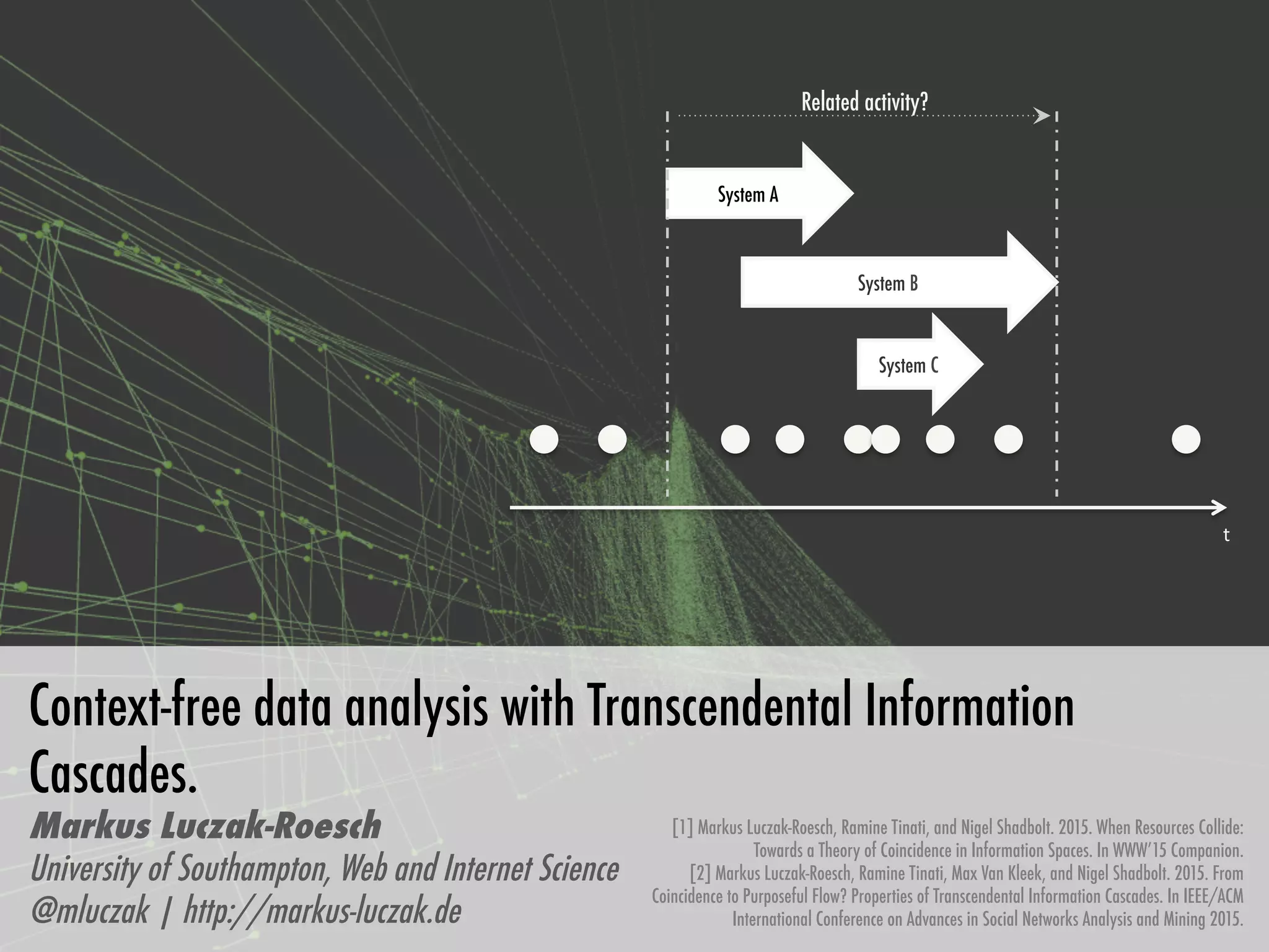 Context-free data analysis with Transcendental Information Cascades. | PDF