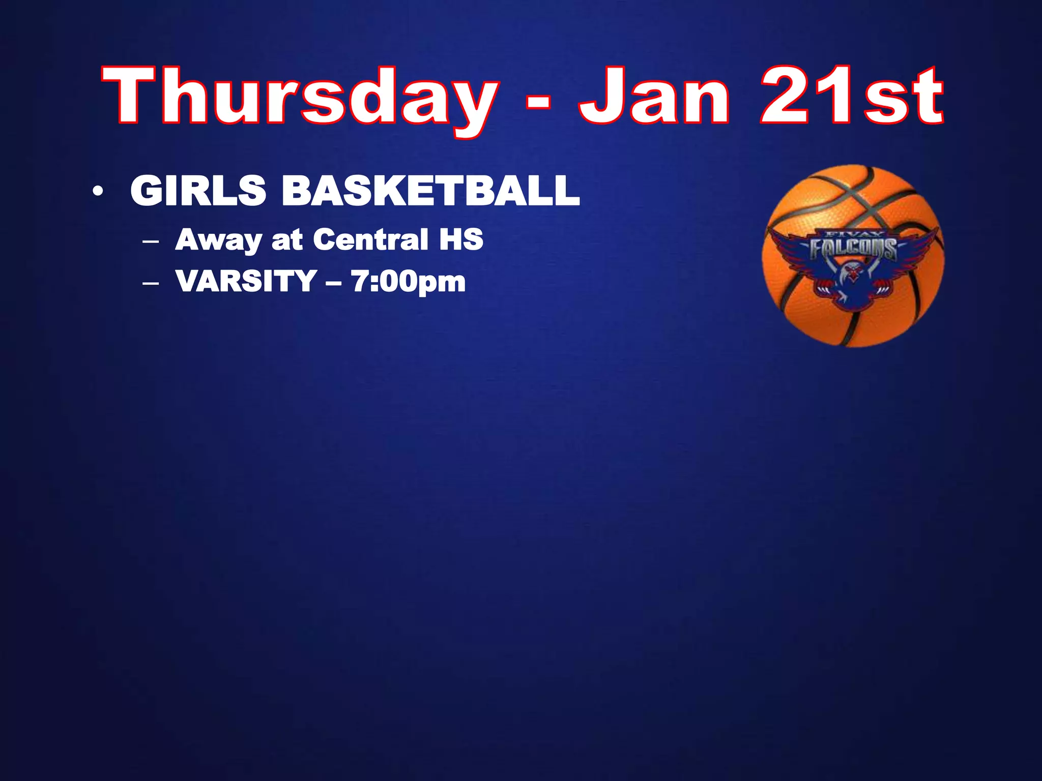 Fivay Athletics Jan 18-23 | PPT