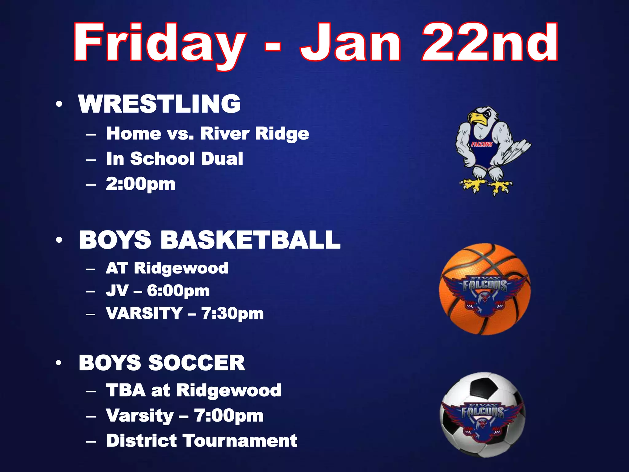 Fivay Athletics Jan 18-23 | PPT