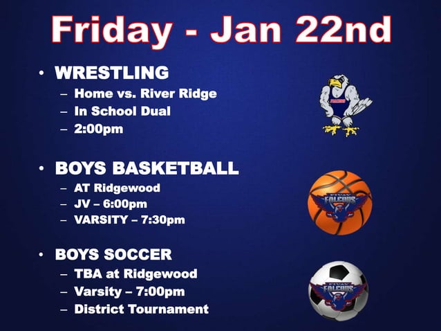 Fivay Athletics Jan 18-23 | PPT