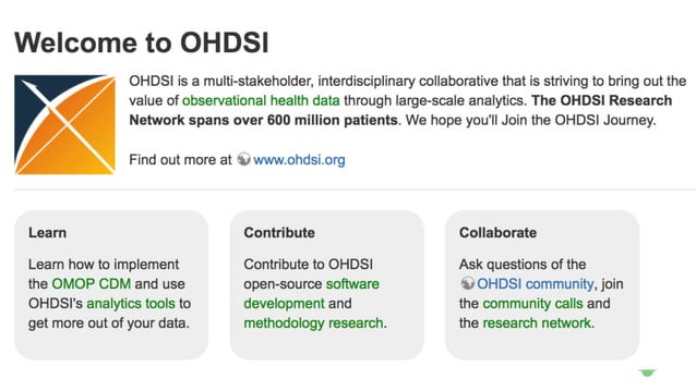 Scope Summit Applying The Omop Data Model And Ohdsi Software To