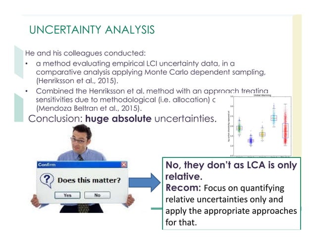 A discussion on contribution and uncertainty analysis in life cycle ...