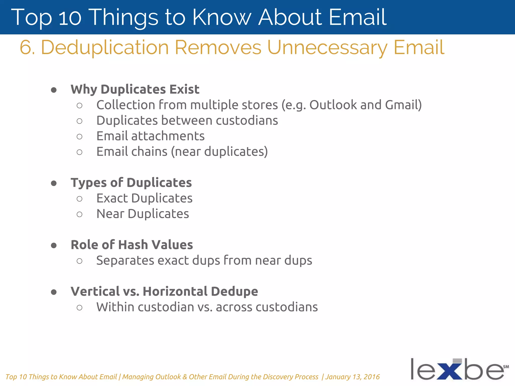 Top 10 Things Every Litigator Should Know about Handling Email in e ...