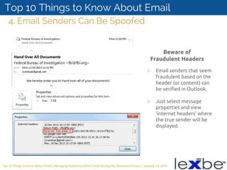 Top 10 Things Every Litigator Should Know about Handling Email in e ...