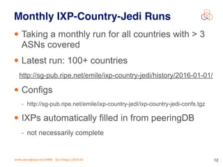 Countries, IXPs and RIPE Atlas | PPT