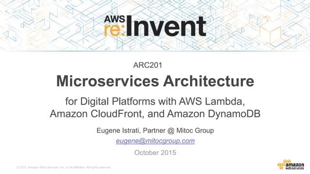 Microservices Architecture for Web Applications using AWS Lambda and ...