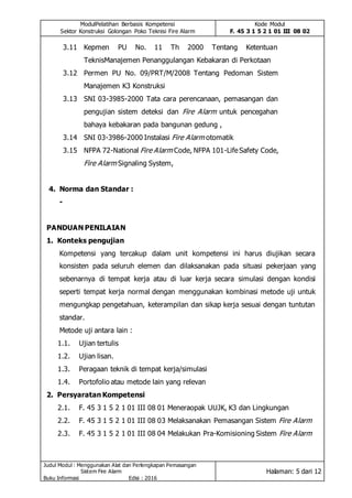 2016 02 megunakan alat plengkapan pmasangan sistem fire alarm | PDF
