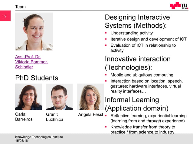 2016 03-16 - viktoria pammer-schindler - designing interactive systems | PPT