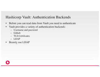 Neil Saunders (Beamly) - Securing your AWS Infrastructure with Hashicorp Vault | PDF