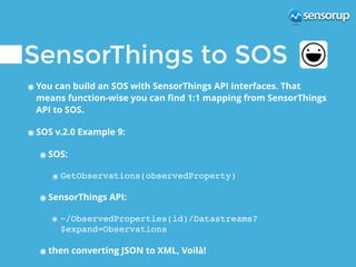 Comparison between OGC Sensor Observation Service and SensorThings API ...
