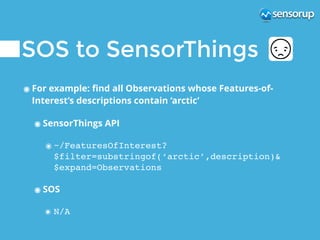 Comparison between OGC Sensor Observation Service and SensorThings API ...