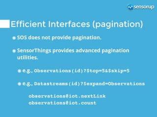 Comparison between OGC Sensor Observation Service and SensorThings API ...