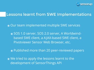 Comparison between OGC Sensor Observation Service and SensorThings API ...