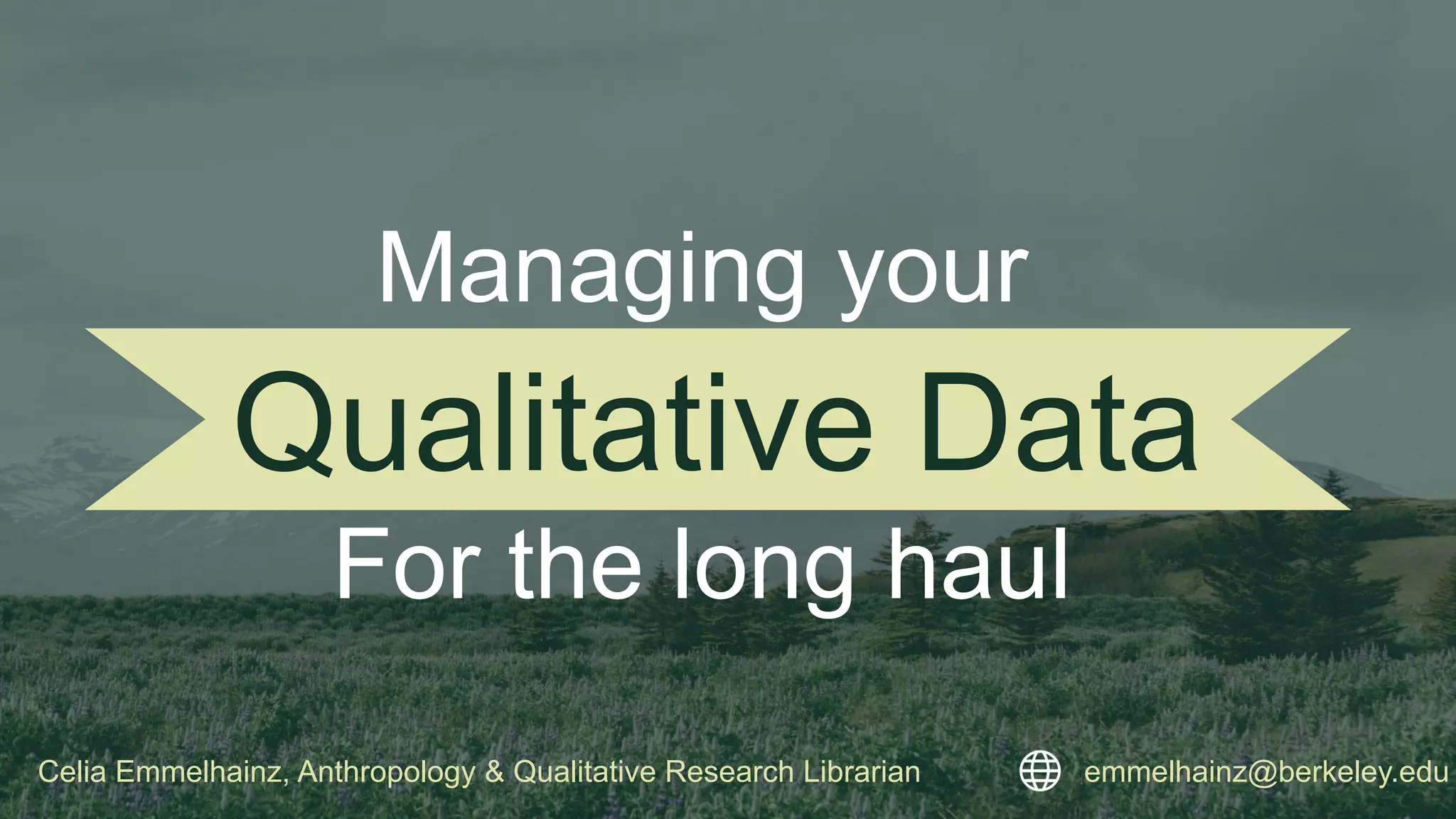 Research Data Management for Qualitative Researchers | PPT