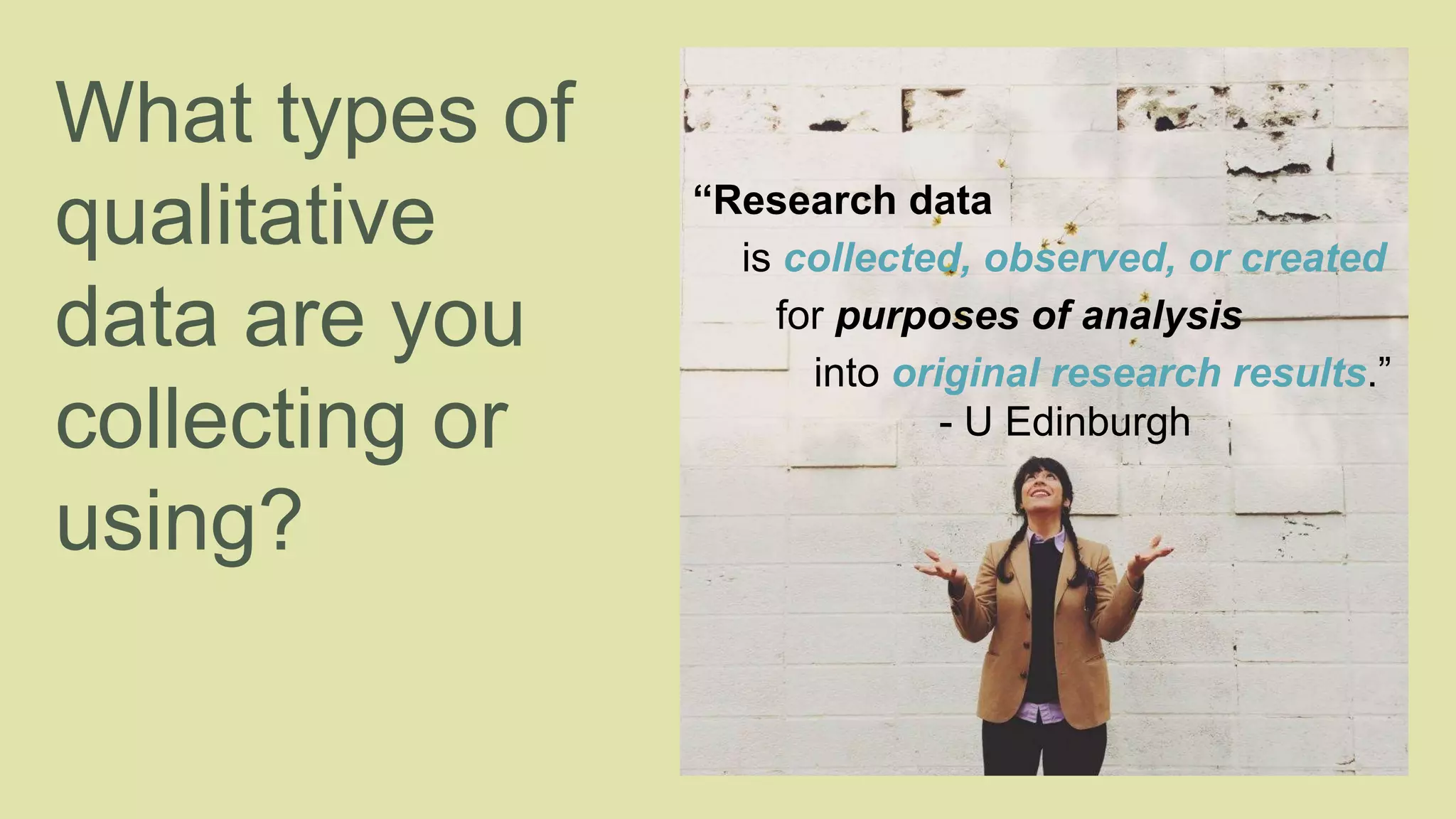 Research Data Management for Qualitative Researchers | PPT