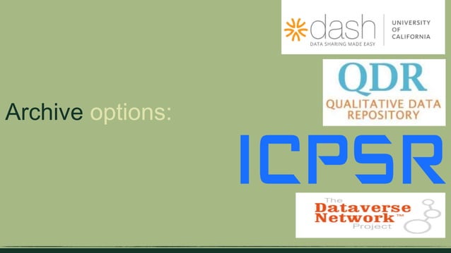 Research Data Management for Qualitative Researchers | PPT