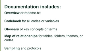 Research Data Management for Qualitative Researchers | PPT