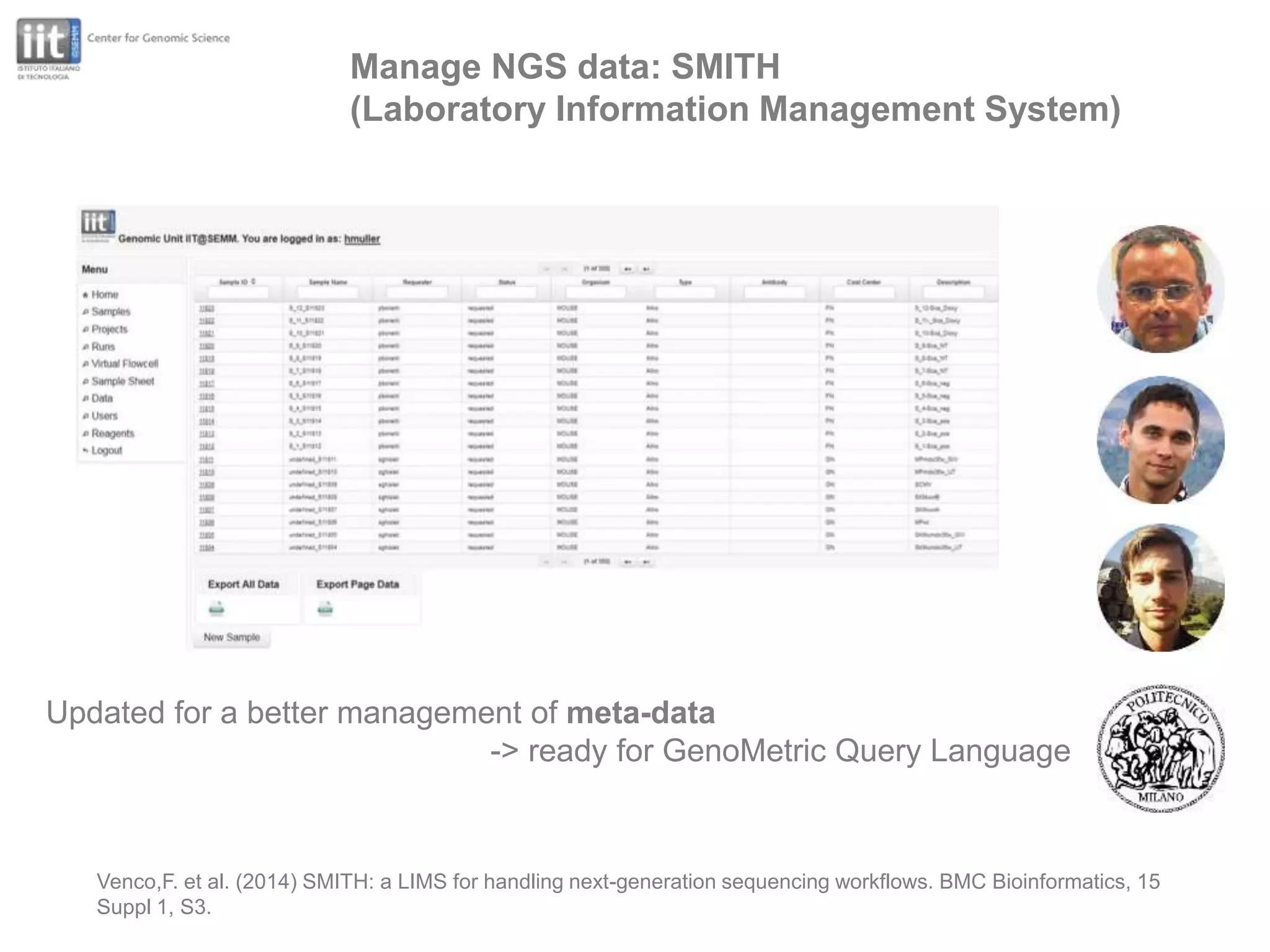 NGS Management And Analysis: From Sample To Molecular And Network ...