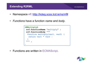 R2RML-F: Towards Sharing and Executing Domain Logic in R2RML Mappings | PDF | Web Development ...
