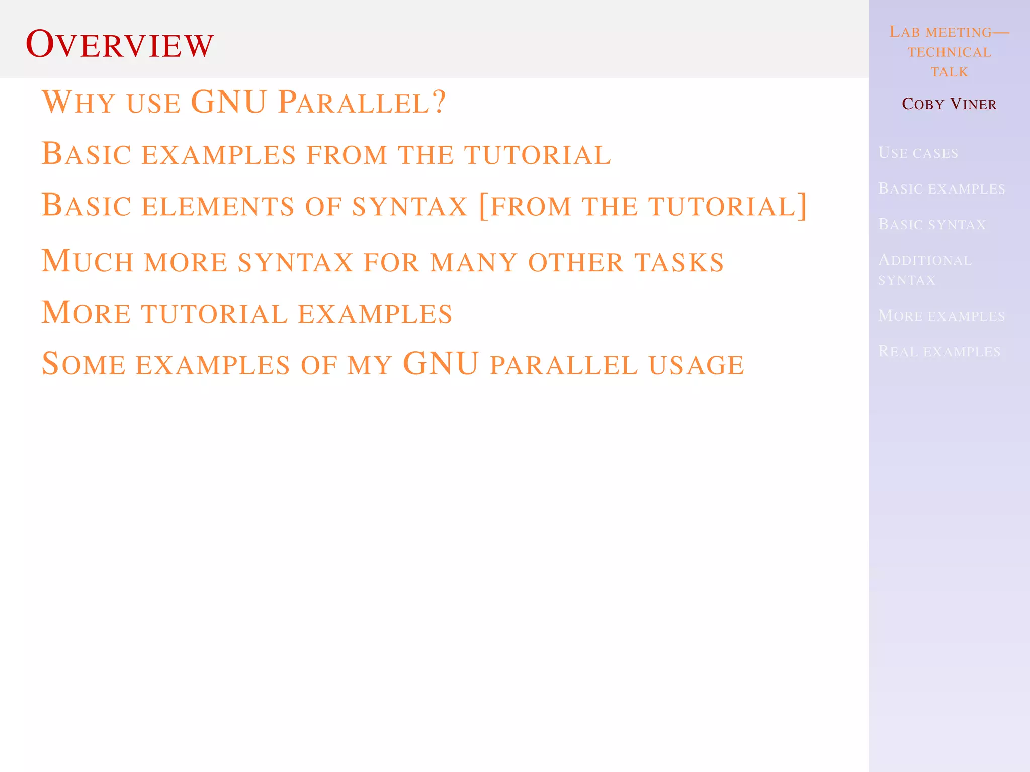 GNU Parallel | PPT