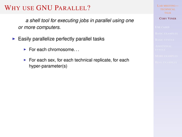 GNU Parallel | PPT