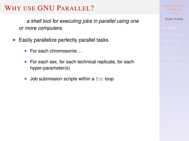 GNU Parallel | PPT