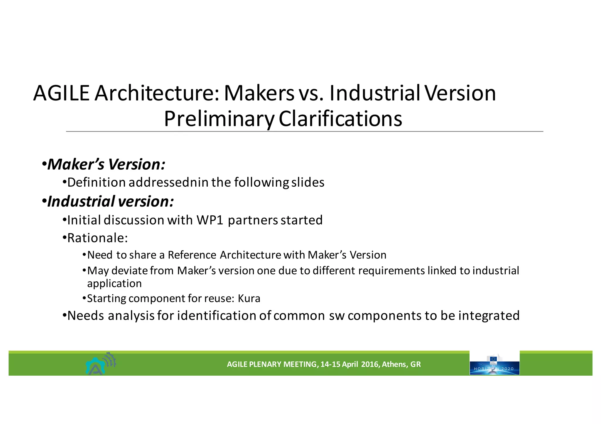 WP3 – AGILE Sw Architecture | PDF