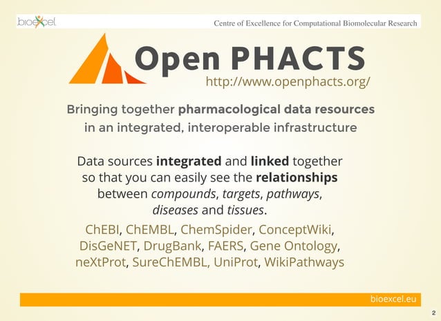 2016-04-21 BioExcel Usecase Open PHACTS | PPT | Free Download