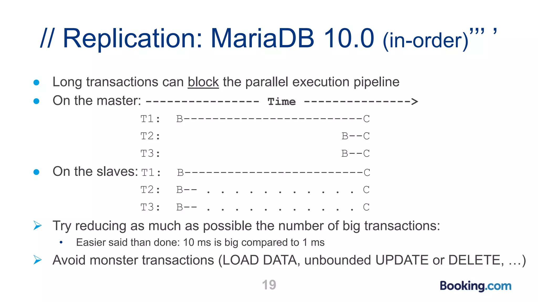MySQL Parallel Replication: inventory, use-case and limitations | PPT