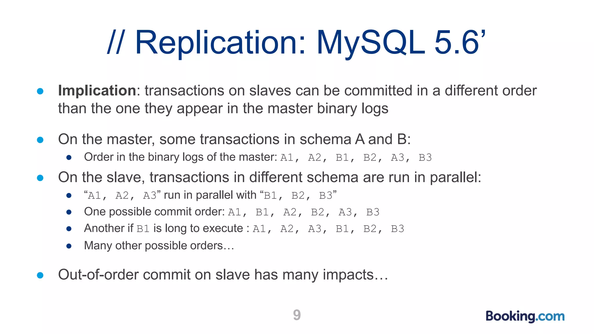 Mysql Parallel Replication Inventory Use Case And Limitations Ppt