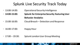 SplunkLive! London Enterprise Security & UBA | PPT