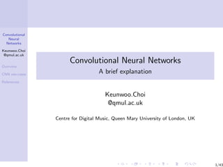 Deep Convolutional Neural Networks - Overview | PPT