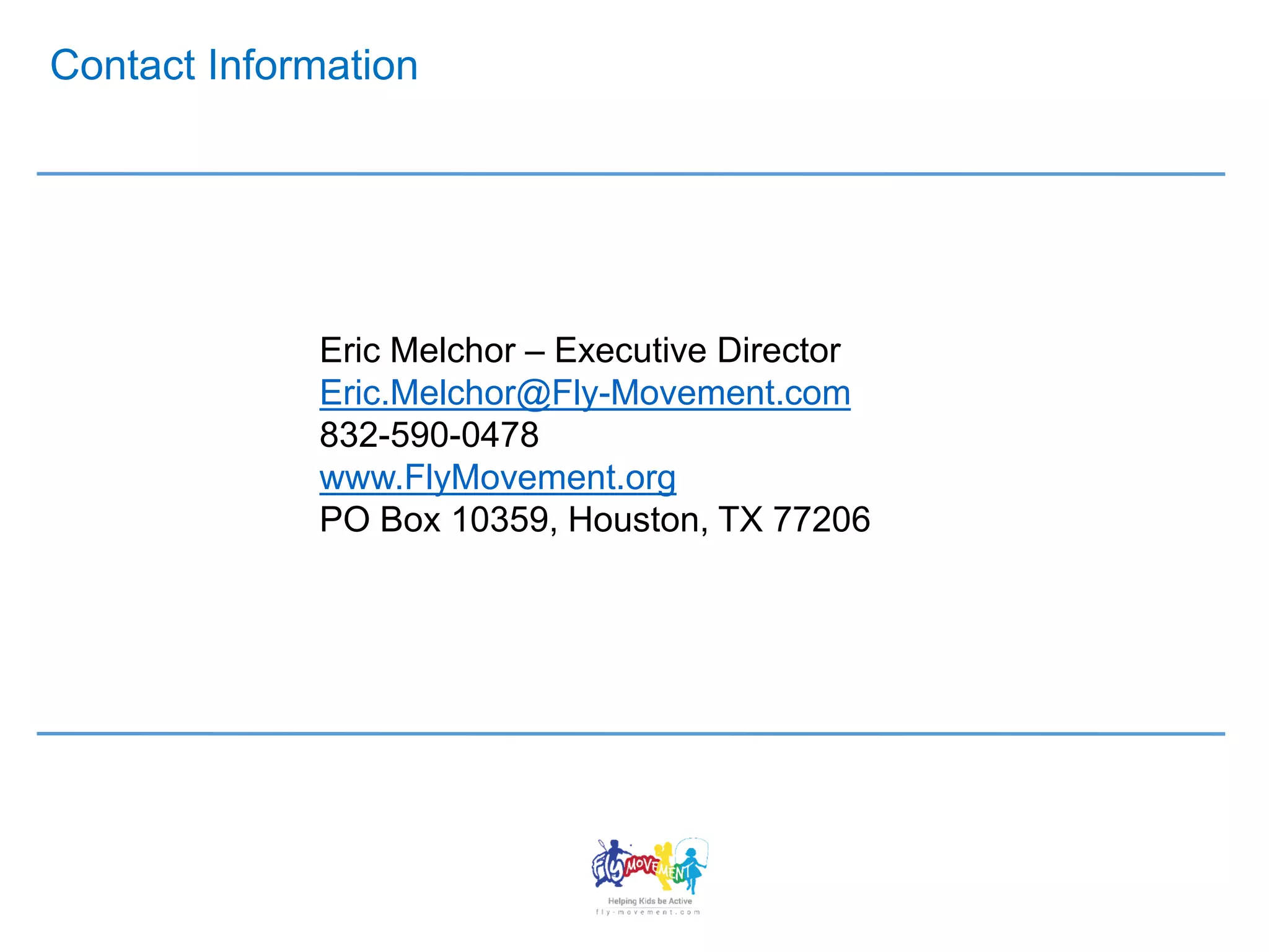 Fly Movement Presentation - Kids Health Program | PPT