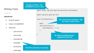 JUnit 5 - The Next Generation of JUnit - Ted's Tool Time | PPT