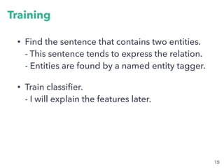 [Paper Introduction] Distant supervision for relation extraction without labeled data | PPT