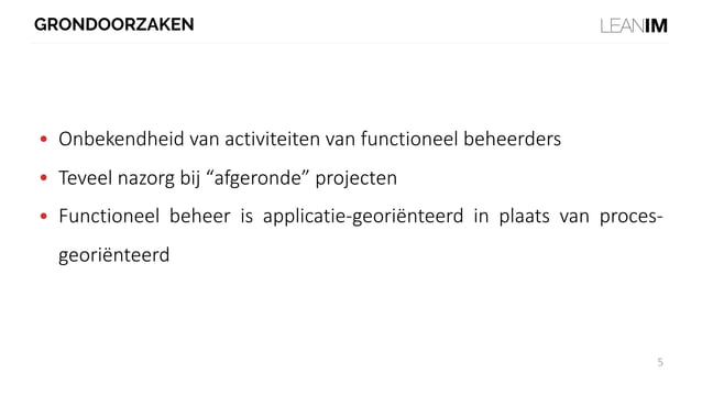 Lean & Functioneel Beheer | PDF