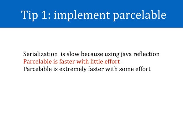 Android Performance Tips Ppt