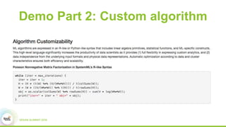 Building Custom Machine Learning Algorithms with Apache SystemML | PPTX | Programming Languages ...