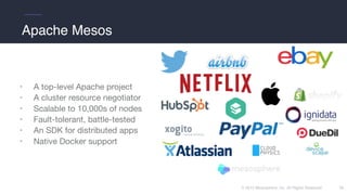 Mesos, DC/OS and the Architecture of the New Datacenter | PPT