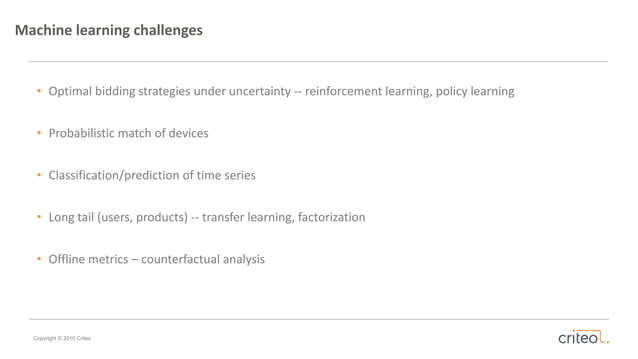 New machine learning challenges at Criteo | PDF | Artificial Intelligence | Technology & Computing